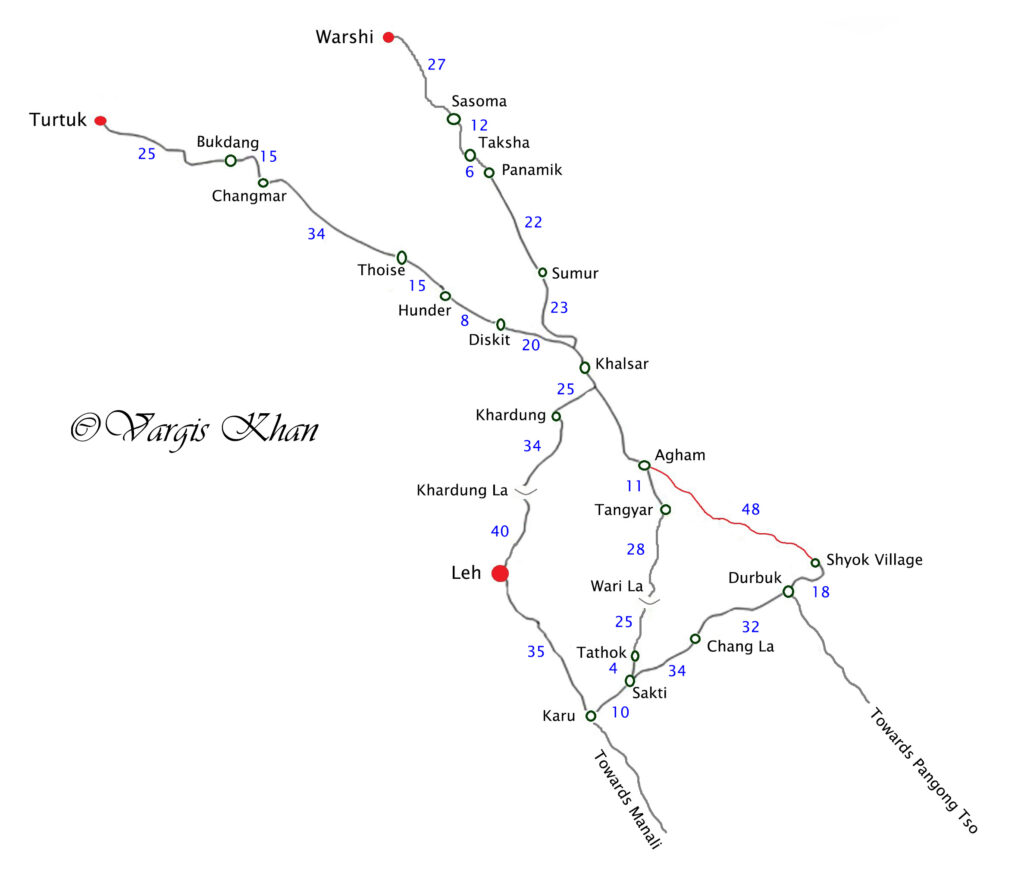 Nubra Valley to Pangong Tso via Wari La - Vargis Khan