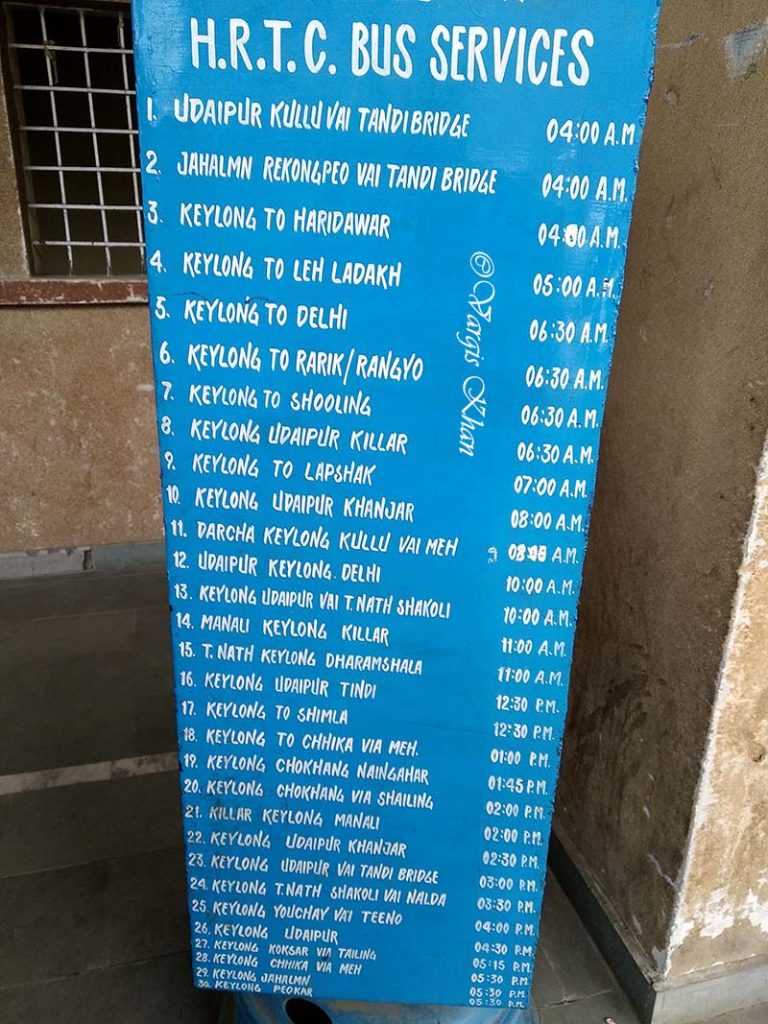 Keylong Bus Stand Timings | Buses to & from Keylong - Vargis Khan